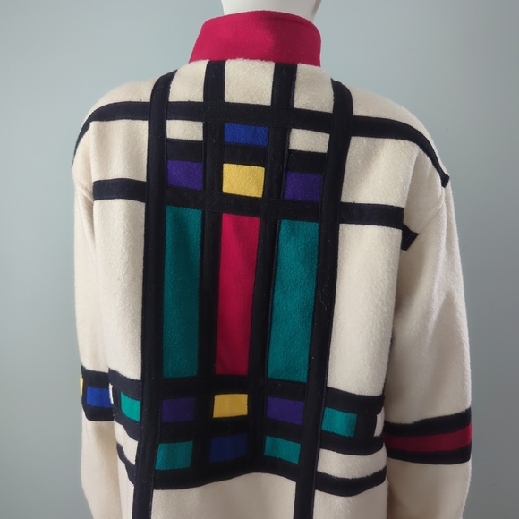 Vintage | Jackets & Coats | Vintage 8s Steve Evans Mondrian Rainbow ...